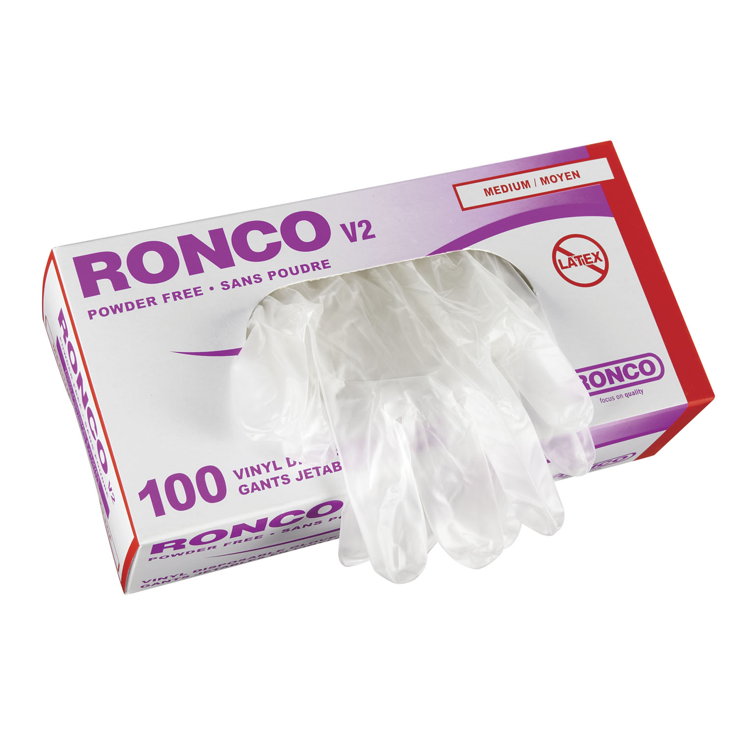 Gants jetables Ronco en Vinyl non-poudrés - DAMI - PRODUITS SANITAIRES ...