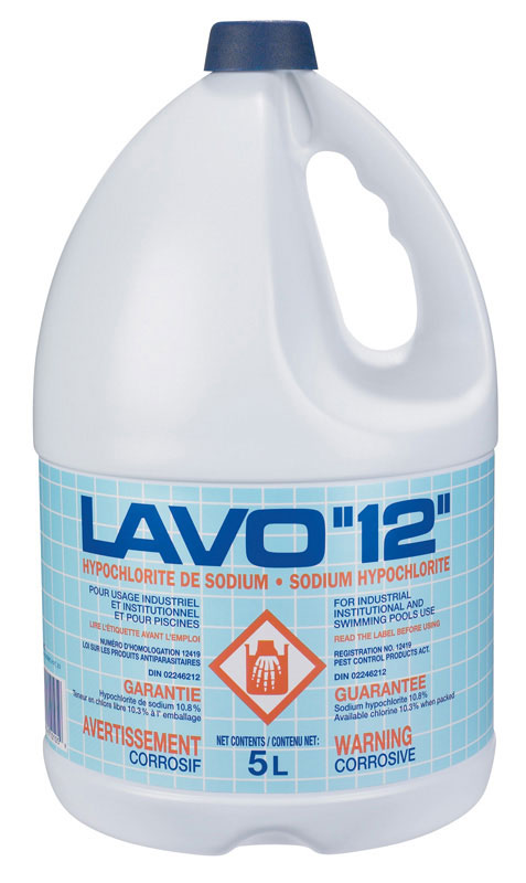 LAVO 12 Javel Water 12% 5L - DAMI - PRODUITS SANITAIRES INDUSTRIELS